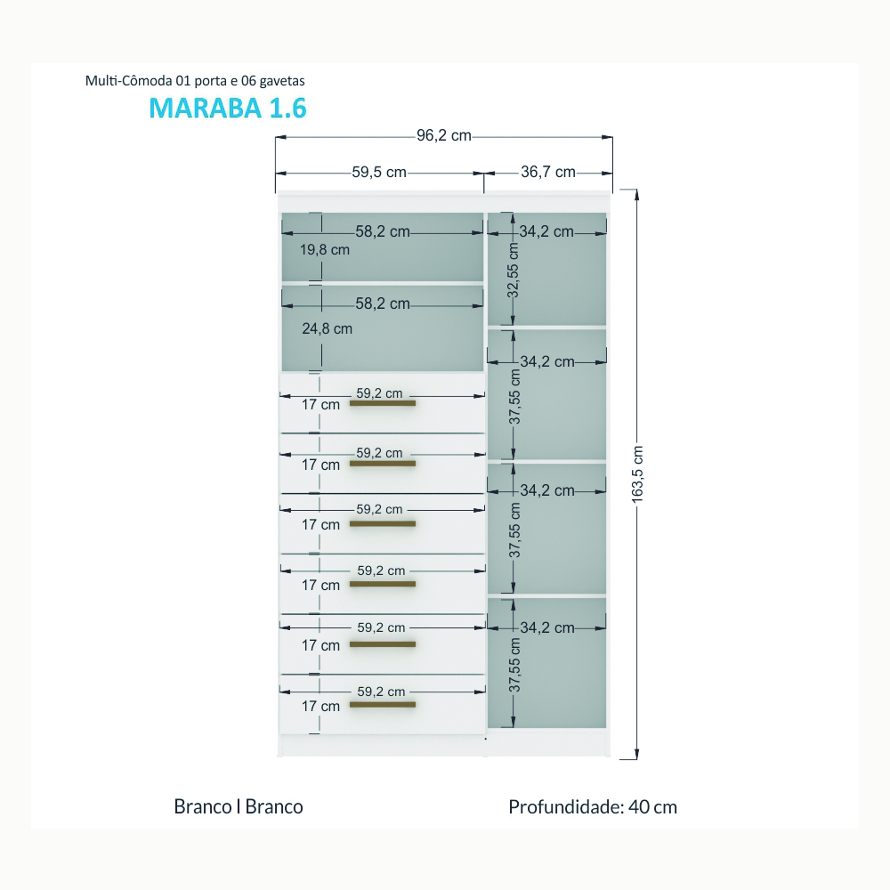 Cómoda Maraba - Blanco