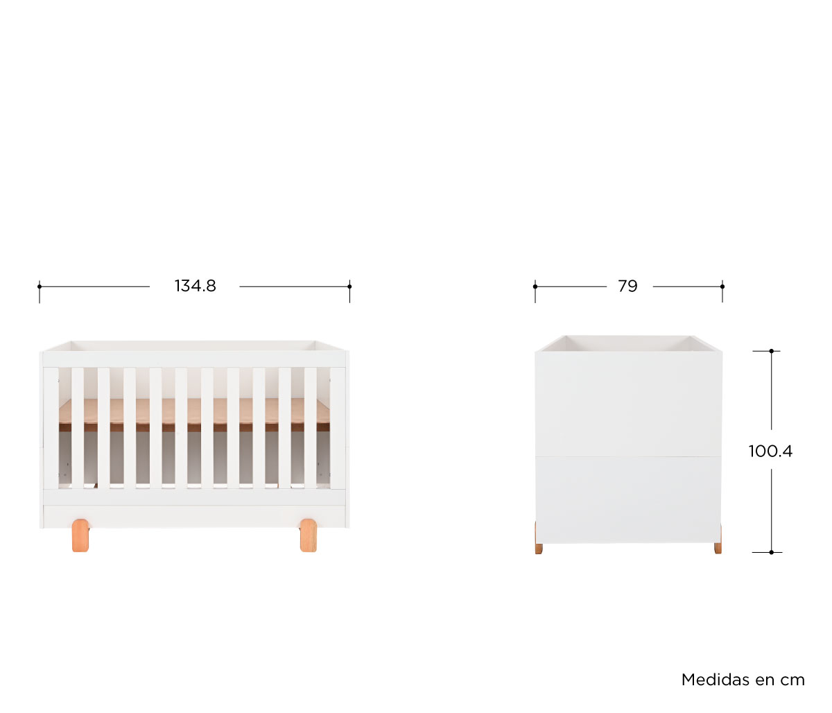 Cuna evolutiva Emma - Blanco